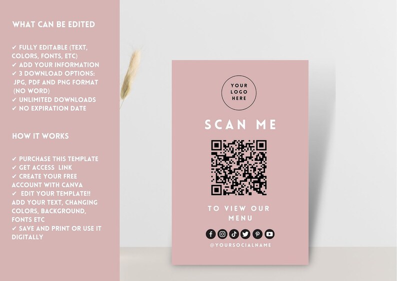 Scan to View Our Menu Sign, Menu QR Code Sign, Modern Menu QR Code ...