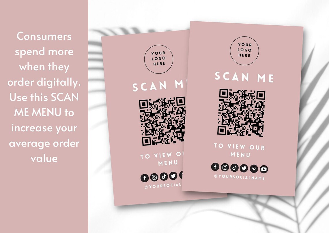 Scan to View Our Menu Sign, Menu QR Code Sign, Modern Menu QR Code ...