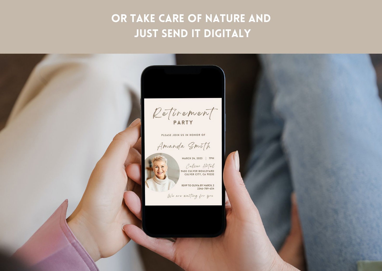 Boho Retirement Party Invitation Card With Photo, Retirement ...