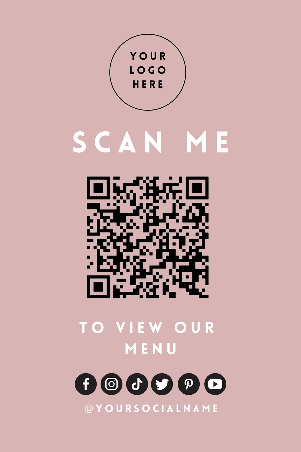 Scan to View Our Menu Sign, Menu QR Code Sign, Modern Menu QR Code ...
