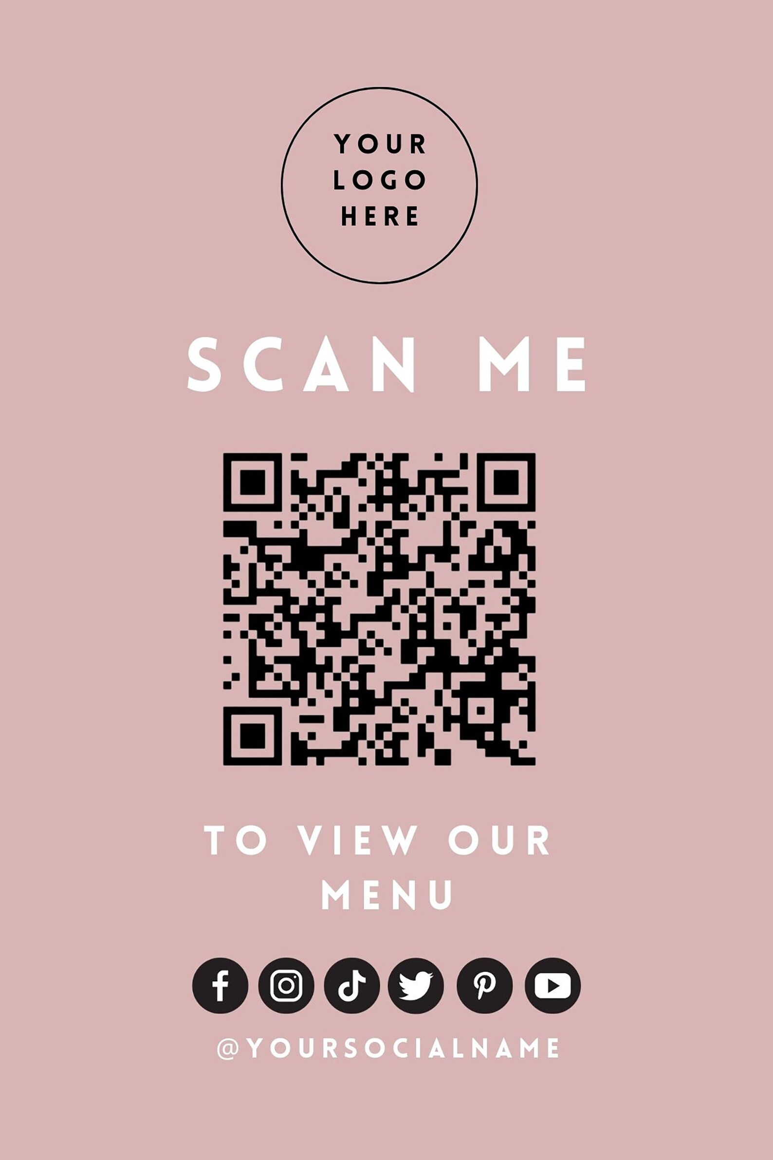 Scan to View Our Menu Sign, Menu QR Code Sign, Modern Menu QR Code ...