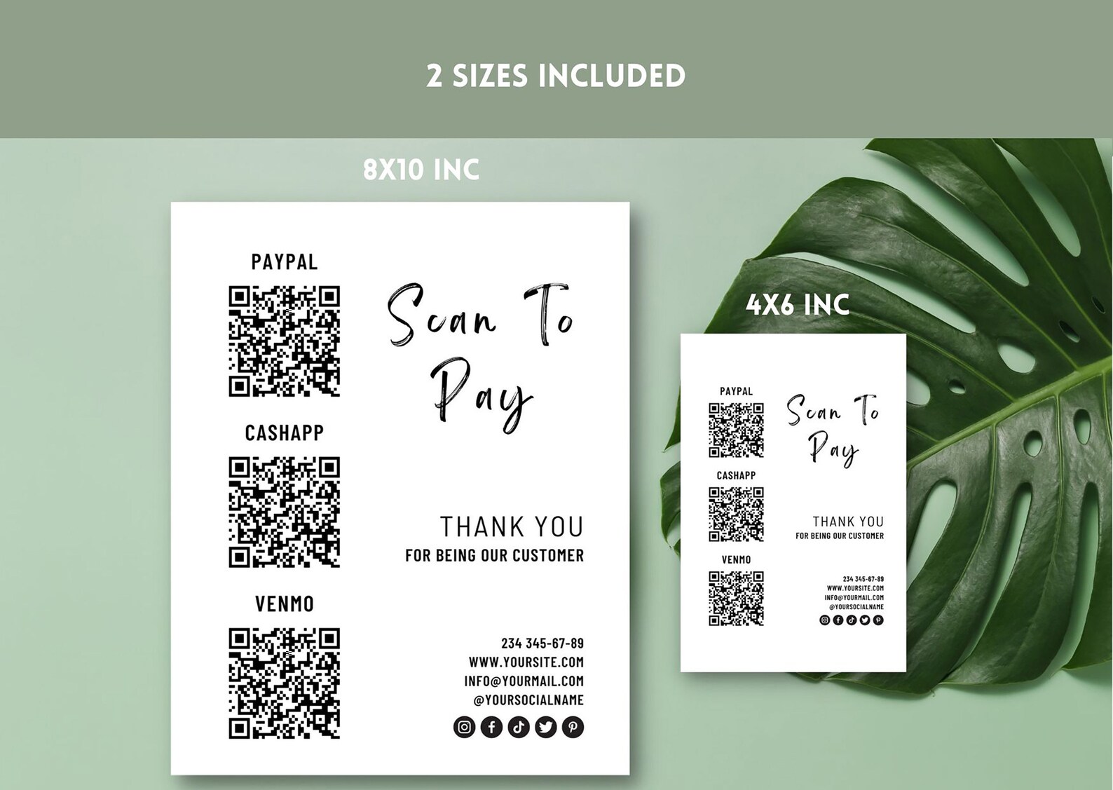 Scan to Pay QR Code Scan to Pay Canva Template, Scan to Pay Sign ...