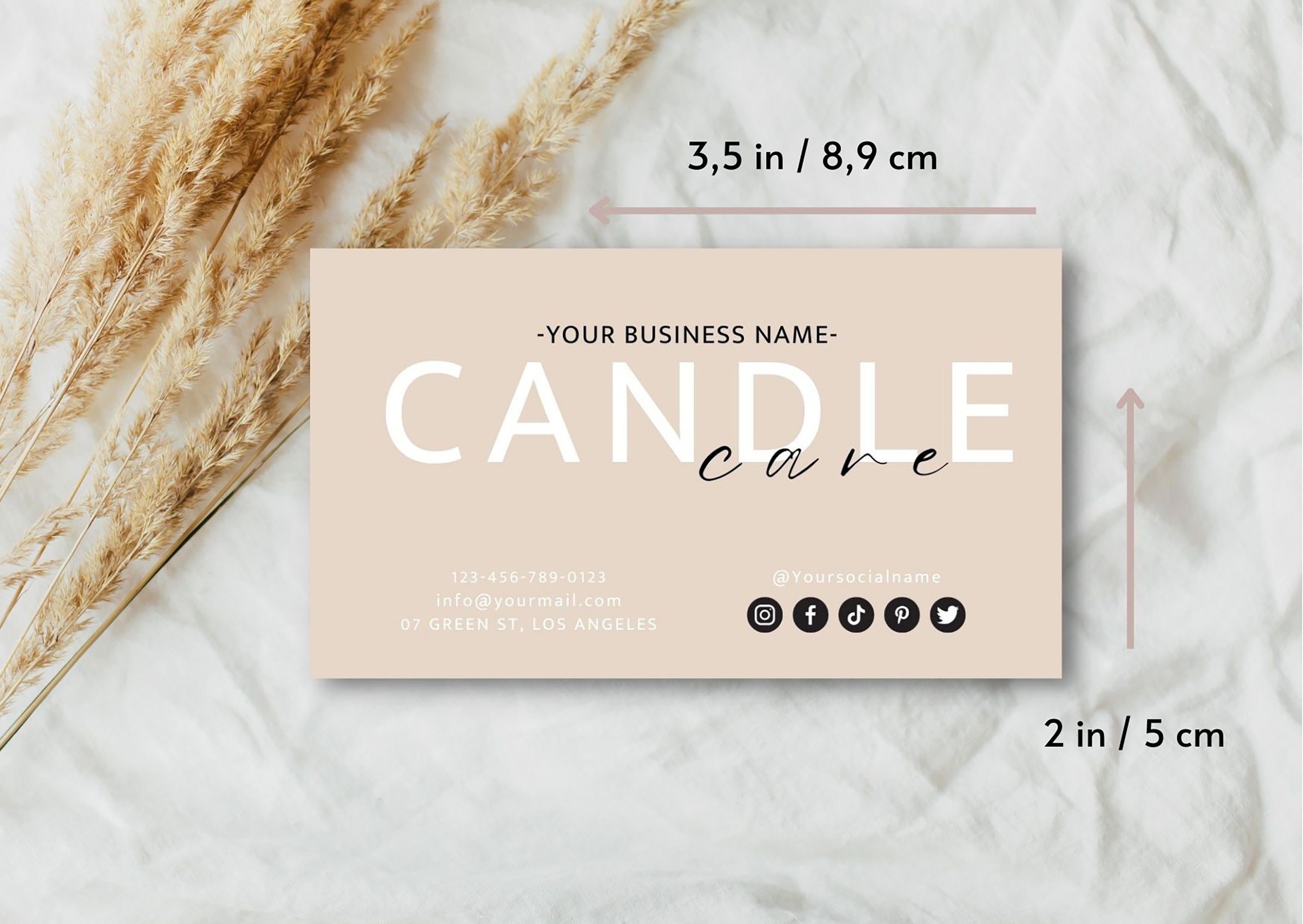 Candle Care Card Printable Boho Candle Care Instructions With - Etsy