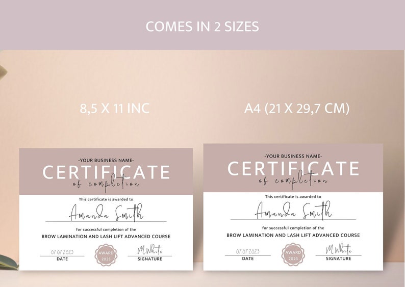 Certificate of Completion Template, Editable Certificate of Achievement ...