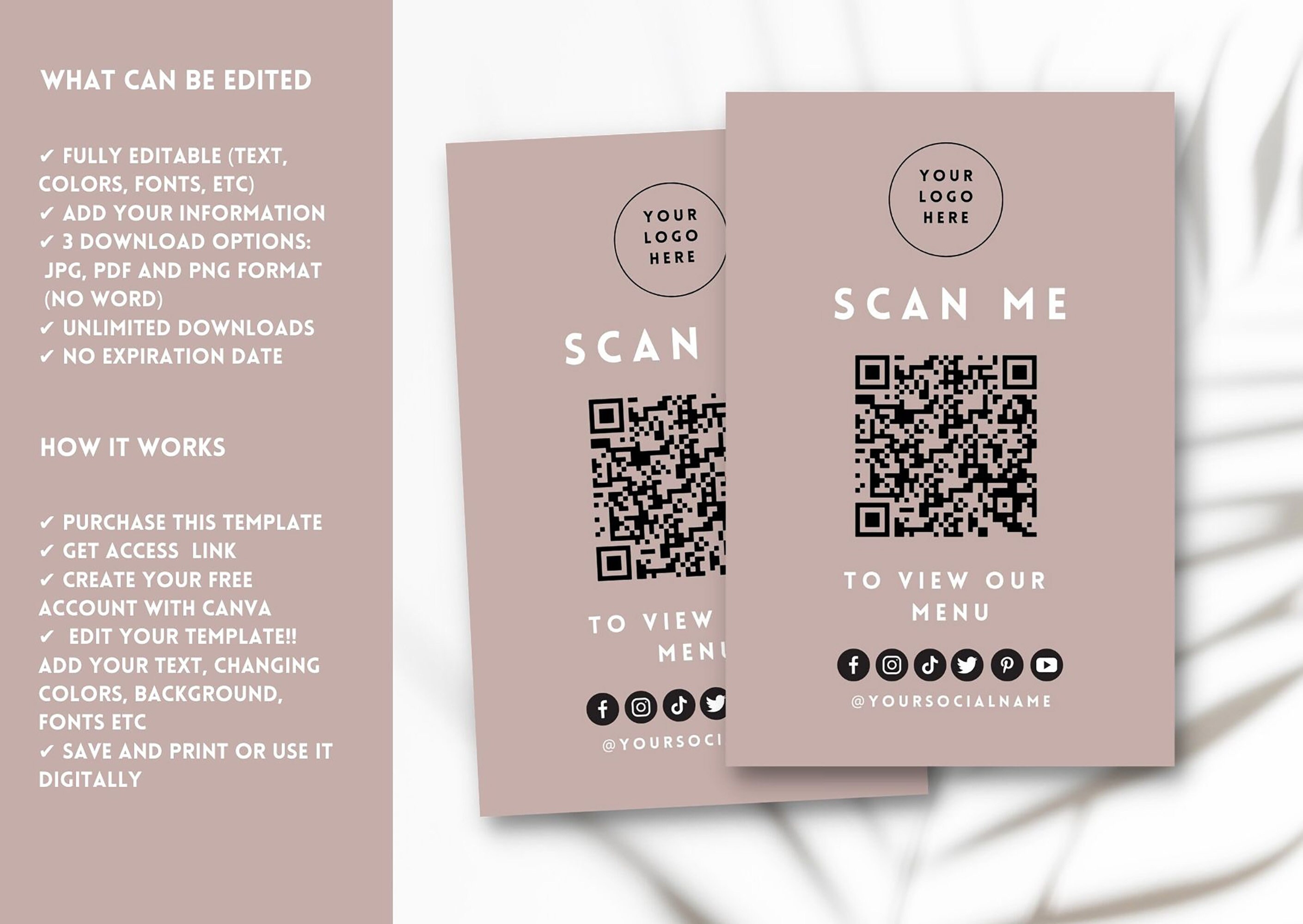 Scan to View Our Menu Sign Menu QR Code Sign Modern Menu QR - Etsy