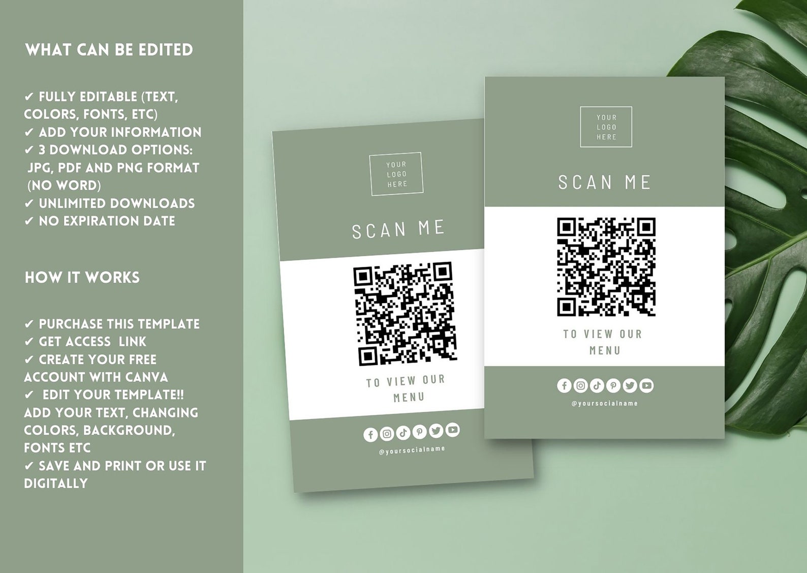 Scan to View Our Menu Sign, Menu QR Code Sign, Modern Menu QR Code ...