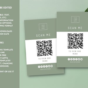 Scan to View Our Menu Sign, Menu QR Code Sign, Modern Menu QR Code ...