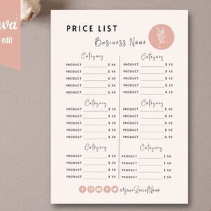 Craft Show Bundle, Small Business Template, Order Form Template, Price ...