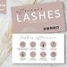 Boho Lash Aftercare Card Template, Lash Care Card, Lash Business Card ...