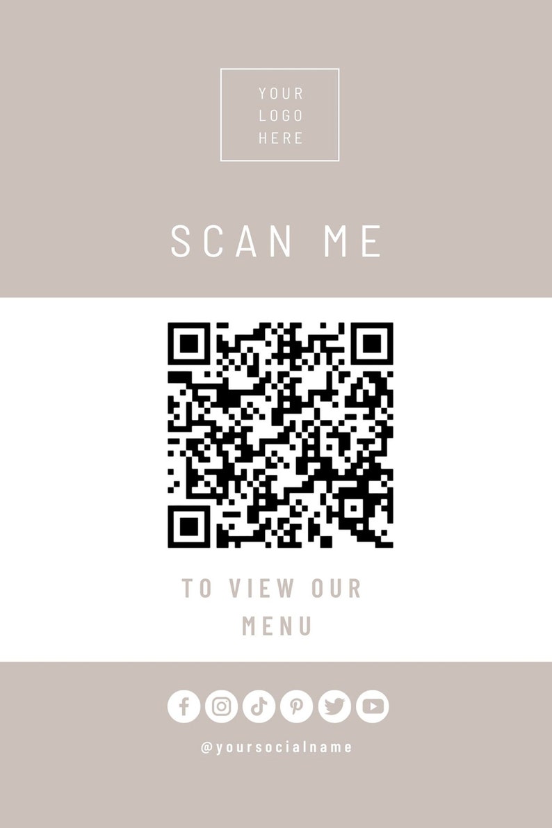 Scan to View Our Menu Sign Template, Menu QR Code Sign, Modern Menu QR ... Scan to View Our Menu Sign Template, Menu QR Code Sign, Modern Menu QR ...