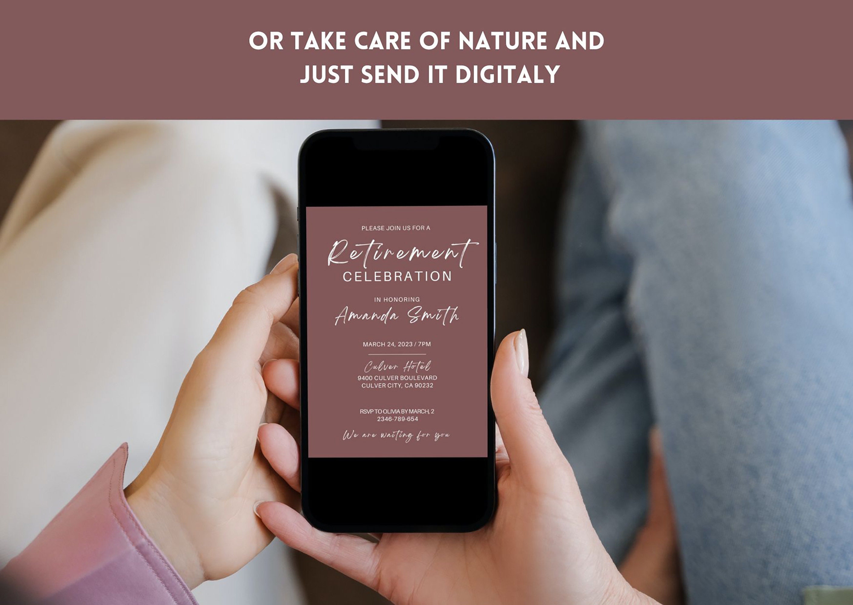 Retirement Party Invitation Card, Retirement Celebration Invite, Modern ...