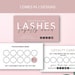 Lashes Loyalty Card Template, Printable Lash Tech Loyalty Card, Beauty ...