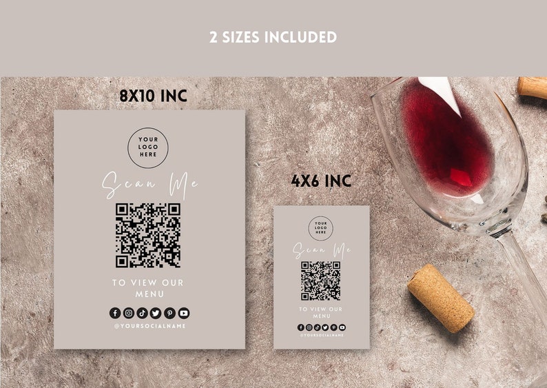 Scan to View Our Menu Sign, Menu QR Code Sign, Modern Menu QR Code ...