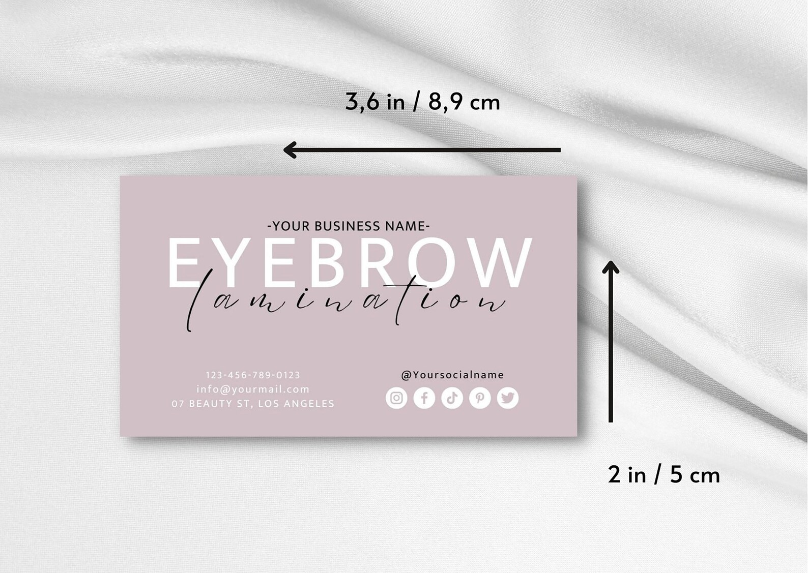 Brow Lamination Aftercare Card, Editable Brow Lamination Template ...