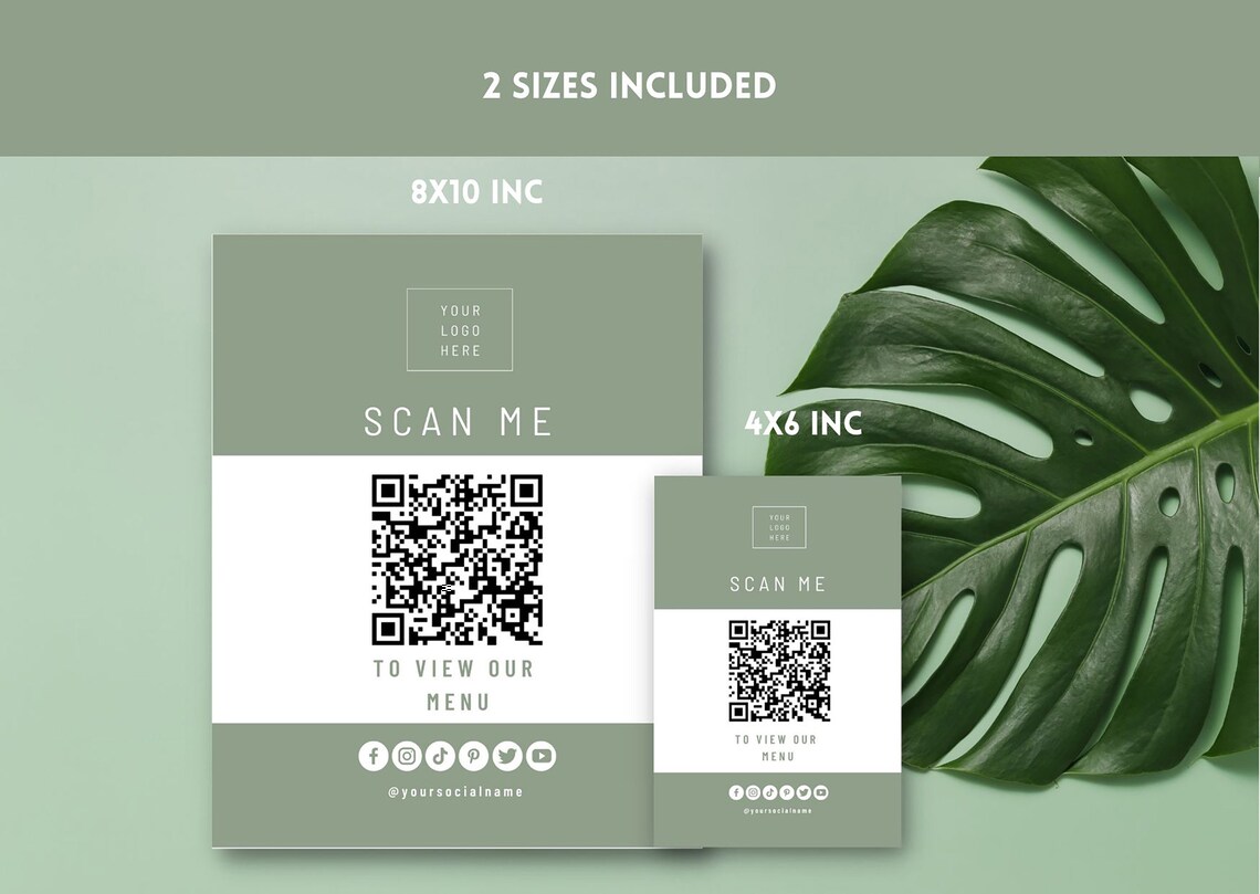 Scan to View Our Menu Sign, Menu QR Code Sign, Modern Menu QR Code ...