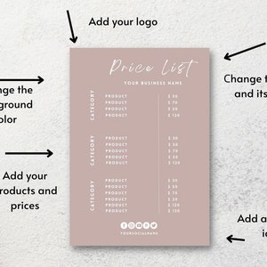 Printable Boho Bar Menu Sign Template, Drink Menu Sign, Wedding Bar ...