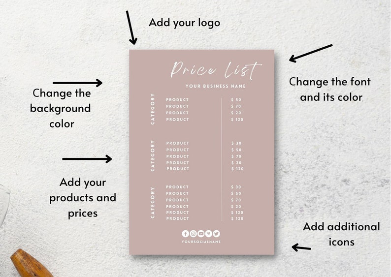 Printable Boho Bar Menu Sign Template, Drink Menu Sign, Wedding Bar ...