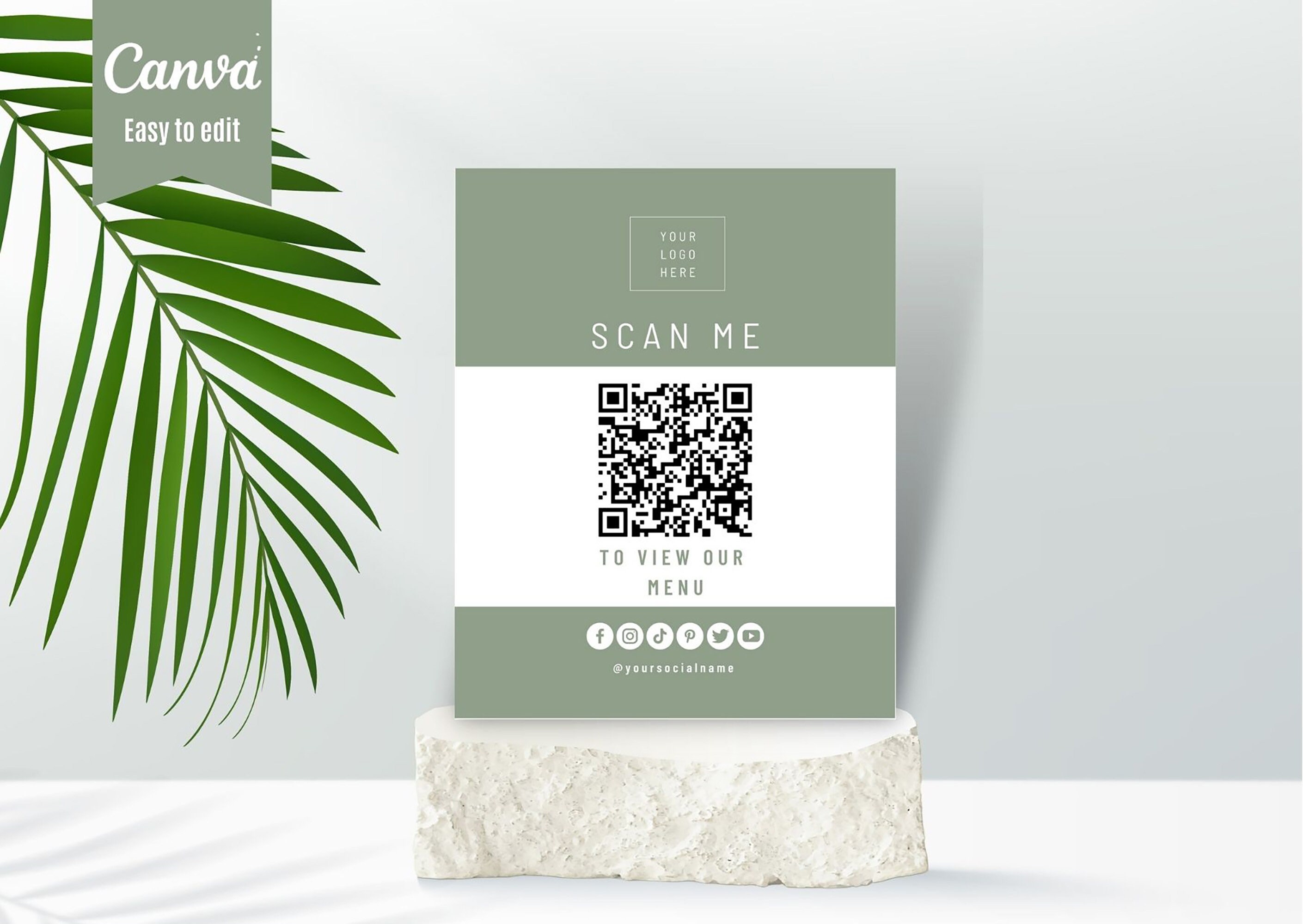 Scan to View Our Menu Sign, Menu QR Code Sign, Modern Menu QR Code ...