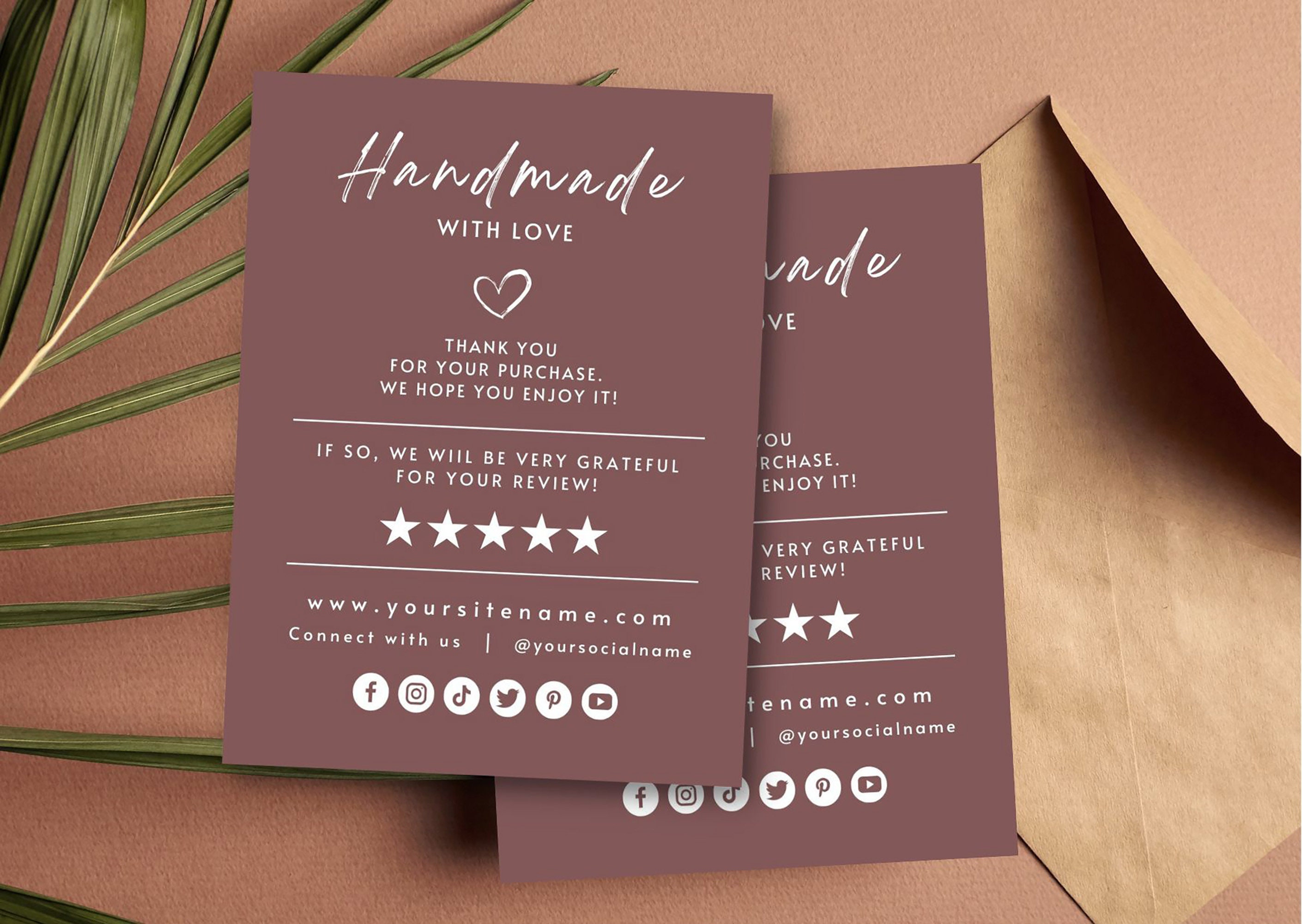 Thank You for Order Card, Small Business Canva Template, Etsy Shop ...