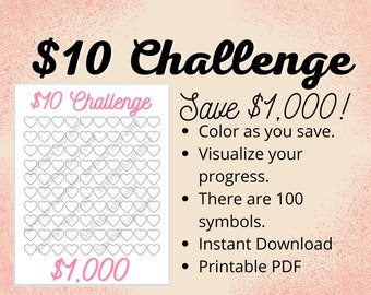 10 Dollar Savings Challenge Save 400 Digital Download - Etsy