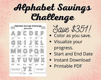 Alphabet Savings Challenge - Etsy