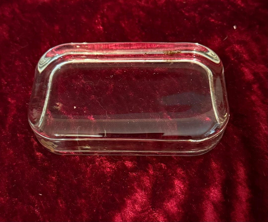 Vintage Rectangle Clear, Glass Paper Weight - Etsy