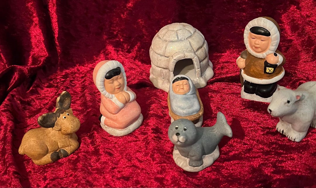 Eskimo Nativity 7 Piece Set Inuit Alaska - Etsy