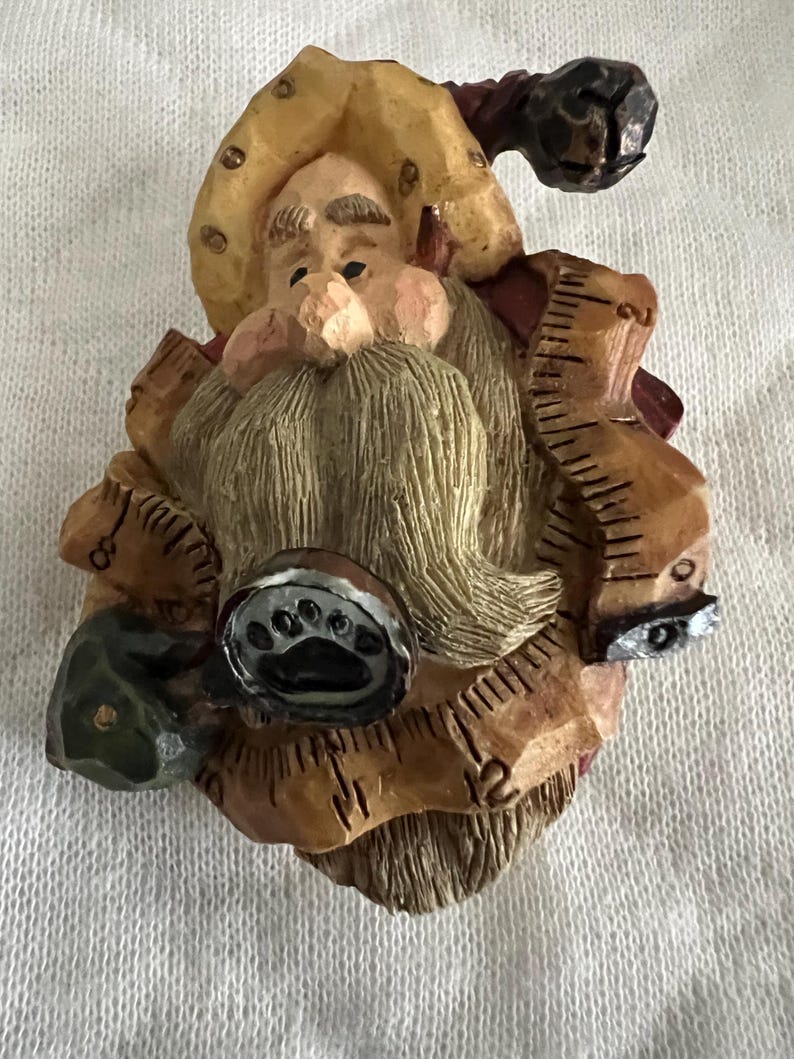 Santa With Paw Print and Tap Measure - Etsy