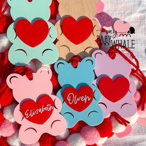 Personalized Valentines Day Tag| Gummy Bear Valentines Day Tags ...