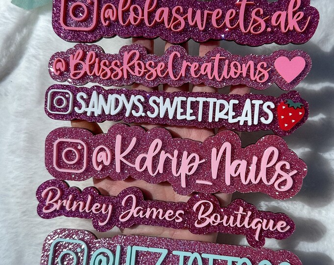 Instagram Tag Name Physical Watermark Acrylic Username Tag small ...