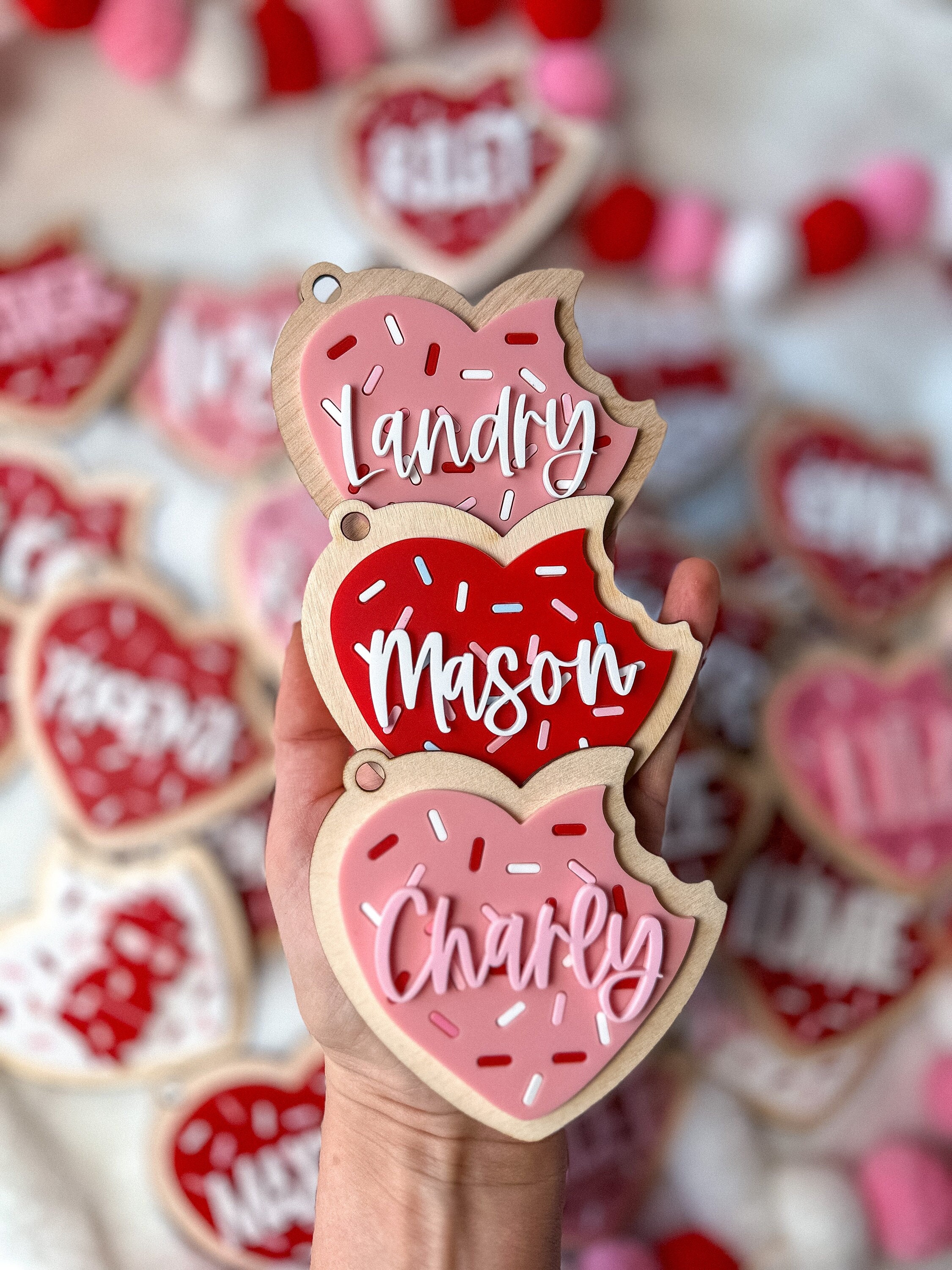 Heart Cookie Valentines Day Tags| Heart Tag| Valentines Tags ...