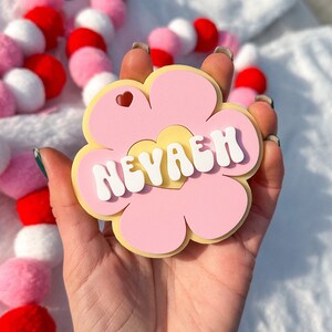 Daisy Custom Bag Tag | Bogg Bag Tag Charm| Acrylic Keychain| Groovy ...