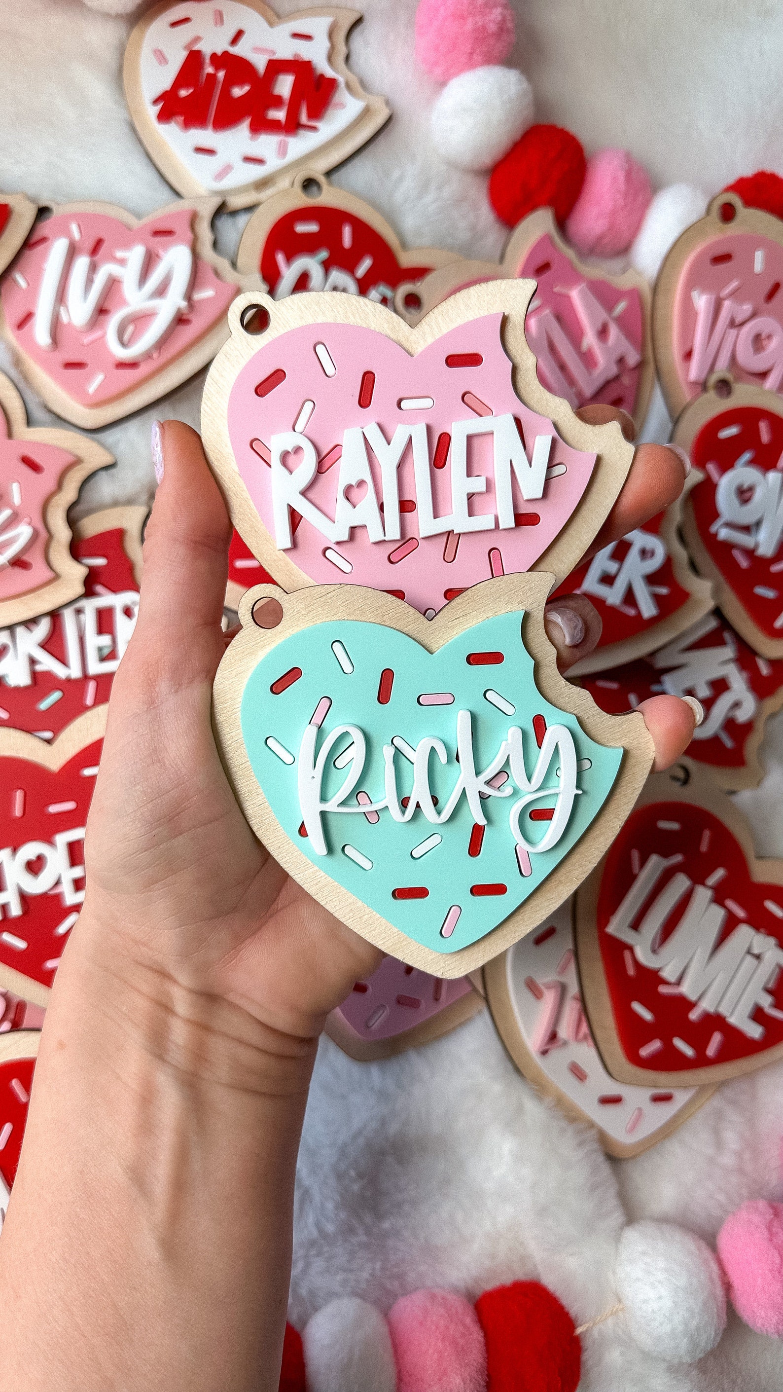 Heart Cookie Valentines Day Tags| Heart Tag| Valentines Tags ...