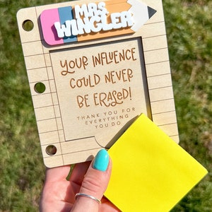 Teacher Appreciation Gifts Sticky Note Holder Teacher Gift Appreciation ...