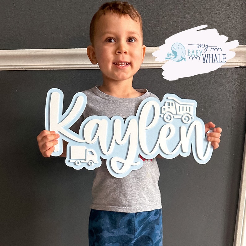 Boys Wall Decor Sign Baby Name Sign 3D Nursery Sign Boy - Etsy