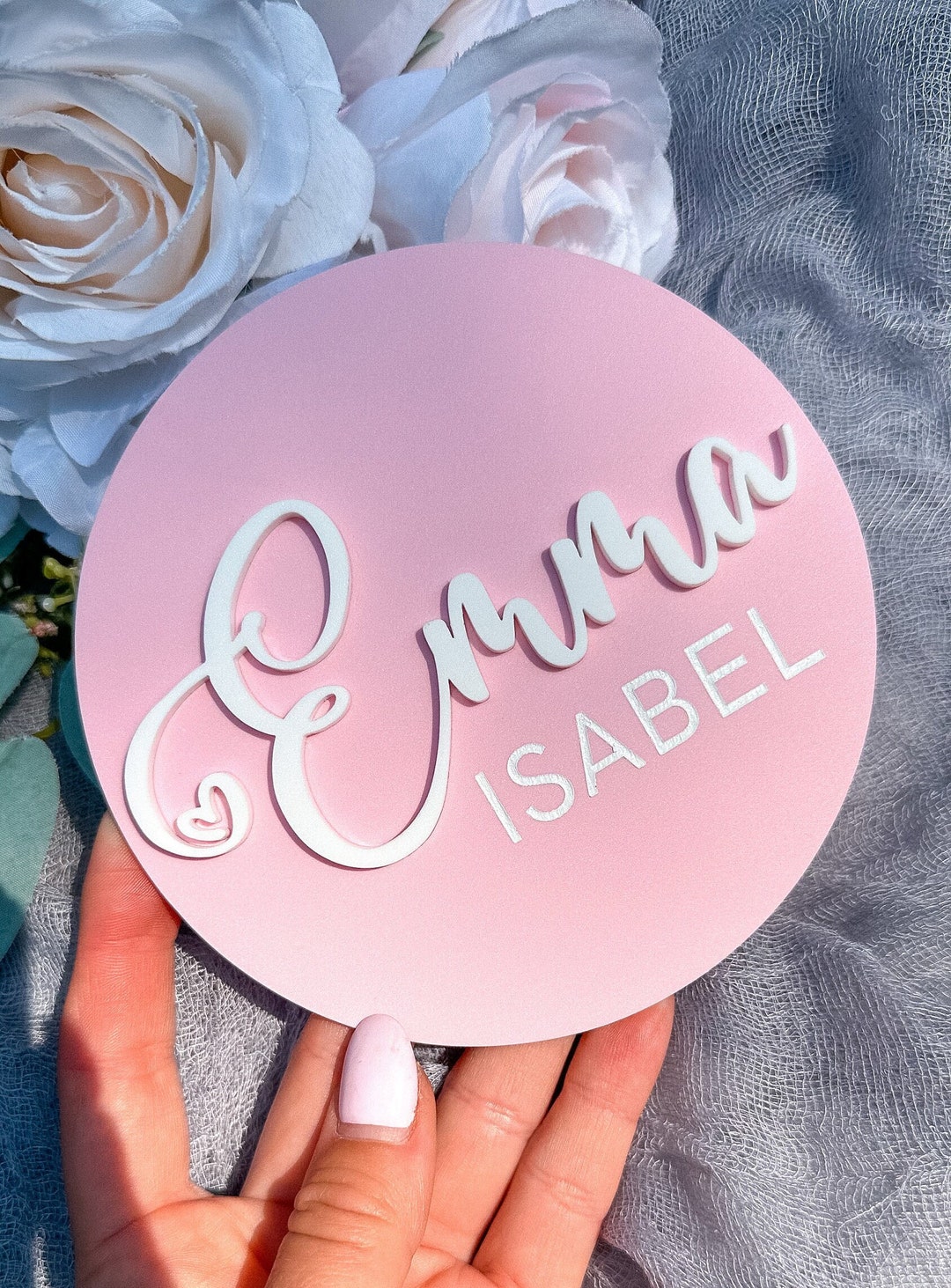 3D Acrylic Baby Name Sign Custom Acrylic Sign Hospital Name Sign Name ...