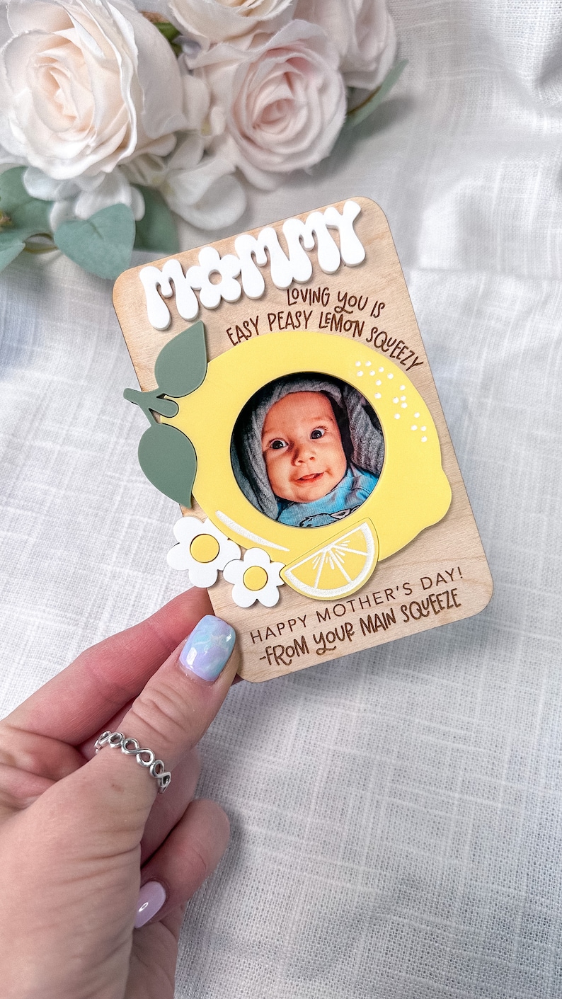 Fridge Photo Magnet| Gift for Mom| Mother's Day Gift| Gift for Grandma ...