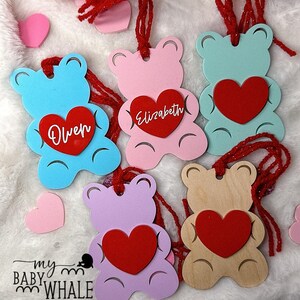 Personalized Valentines Day Tag| Gummy Bear Valentines Day Tags ...
