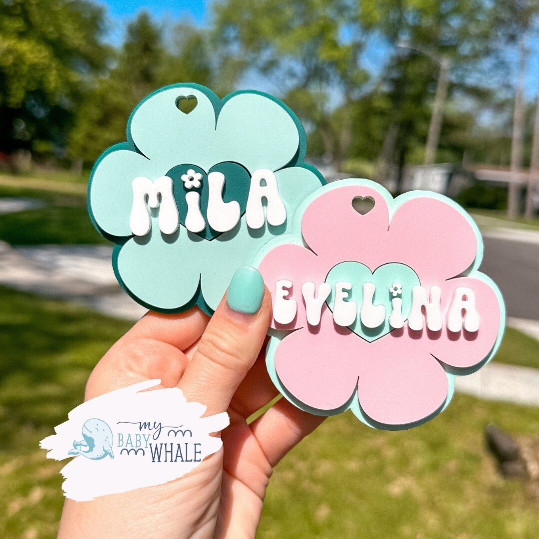 Daisy Custom Bag Tag Bogg Bag Tag Charm Acrylic Keychain - Etsy