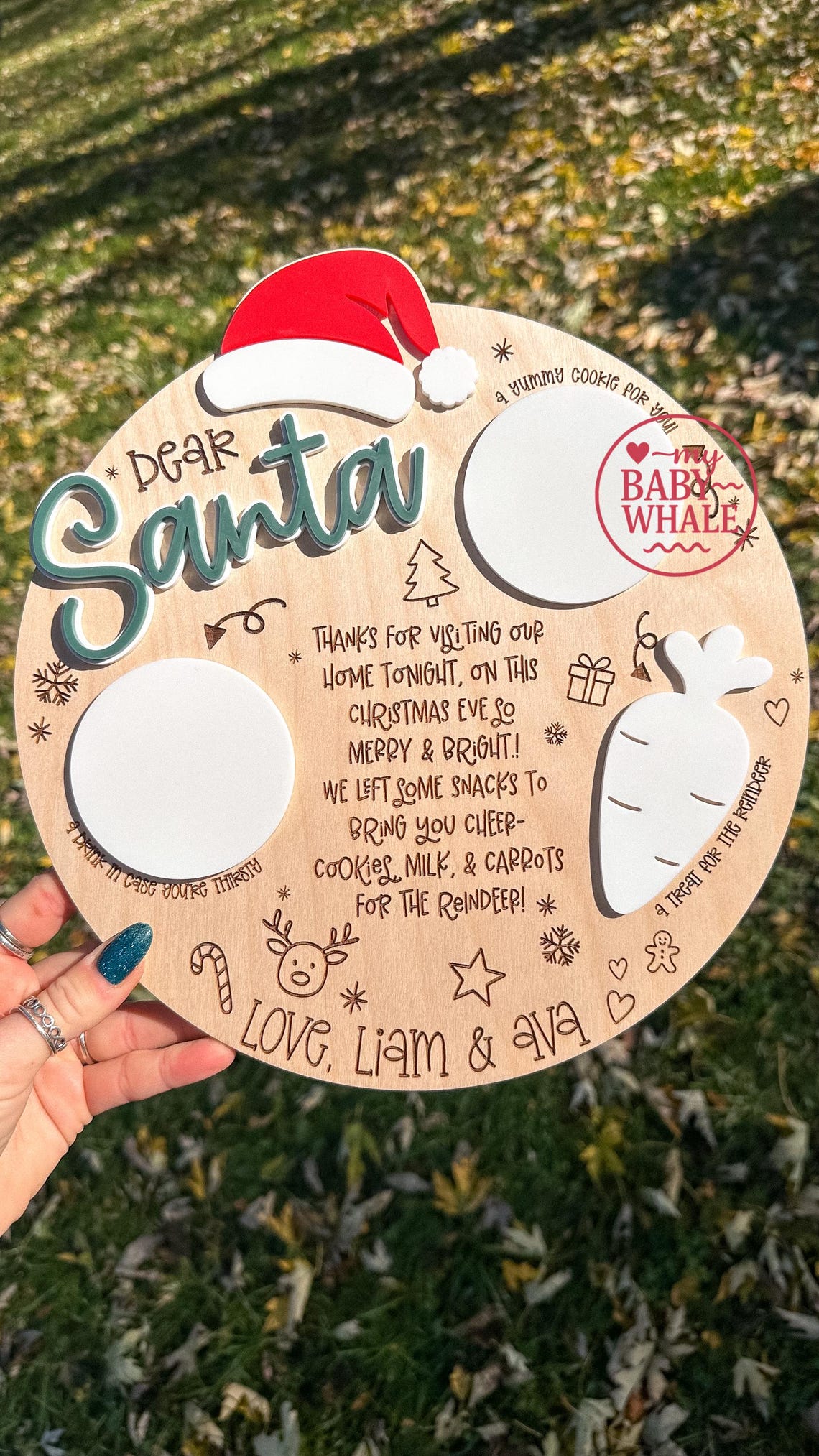 Personalized Santa Cookie Tray| Santa Teat Board| Christmas Eve Family ...