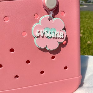 Daisy Custom Bag Tag | Bogg Bag Tag Charm| Acrylic Keychain| Groovy ...
