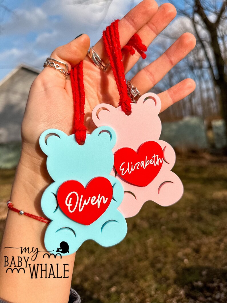 Personalized Valentines Day Tag| Gummy Bear Valentines Day Tags ...