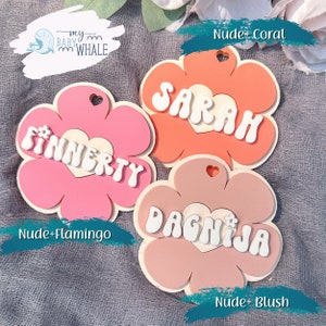 Daisy Custom Bag Tag | Bogg Bag Tag Charm| Acrylic Keychain| Groovy ...