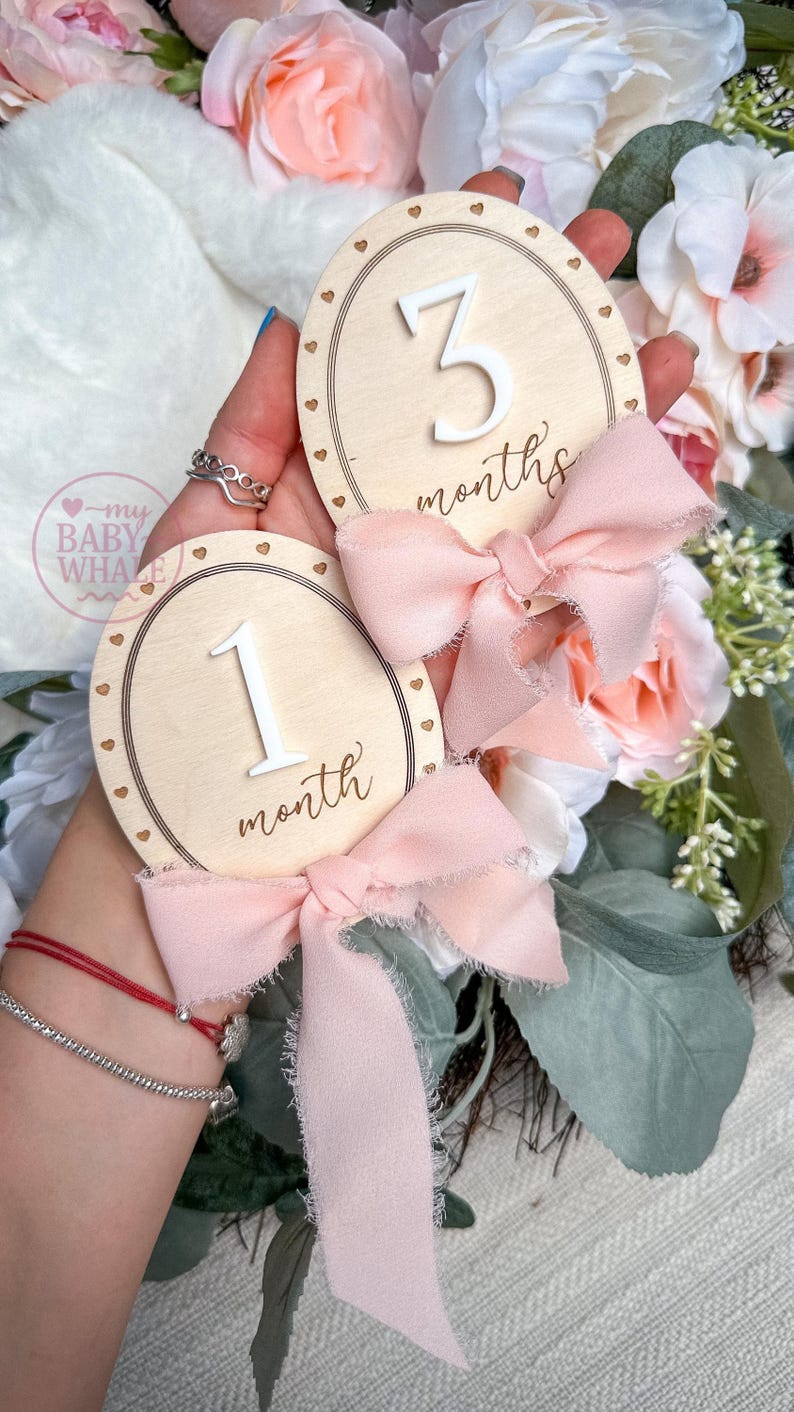 Personalized Wooden Baby Milestone Cards: Butterfly Decor, Photo Prop ...