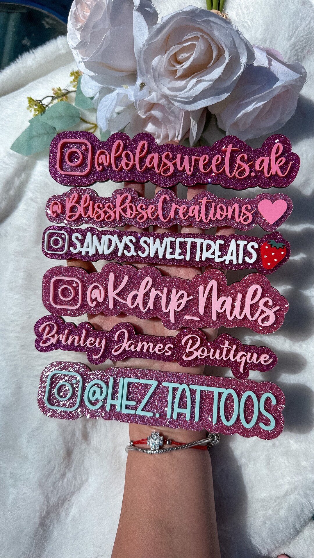 Instagram Tag Name Physical Watermark Acrylic Username Tag small ...