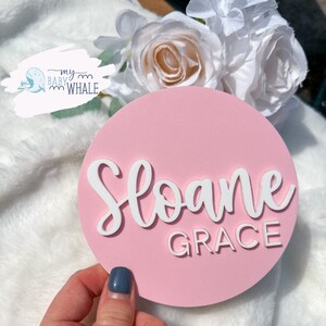 Custom Acrylic Baby Name Sign: 3D Nursery Decor - Etsy