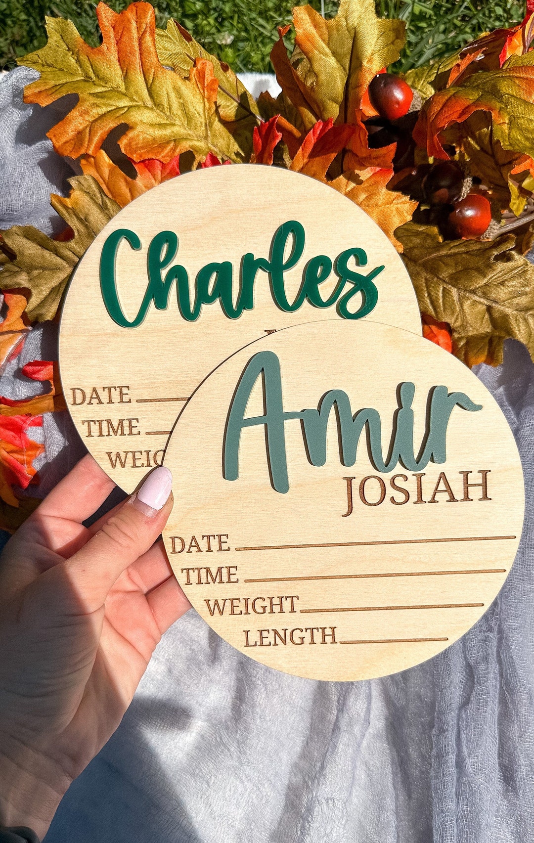 Baby Arrival Announcement Sign Custom Name With Birth Stats Baby Name ...