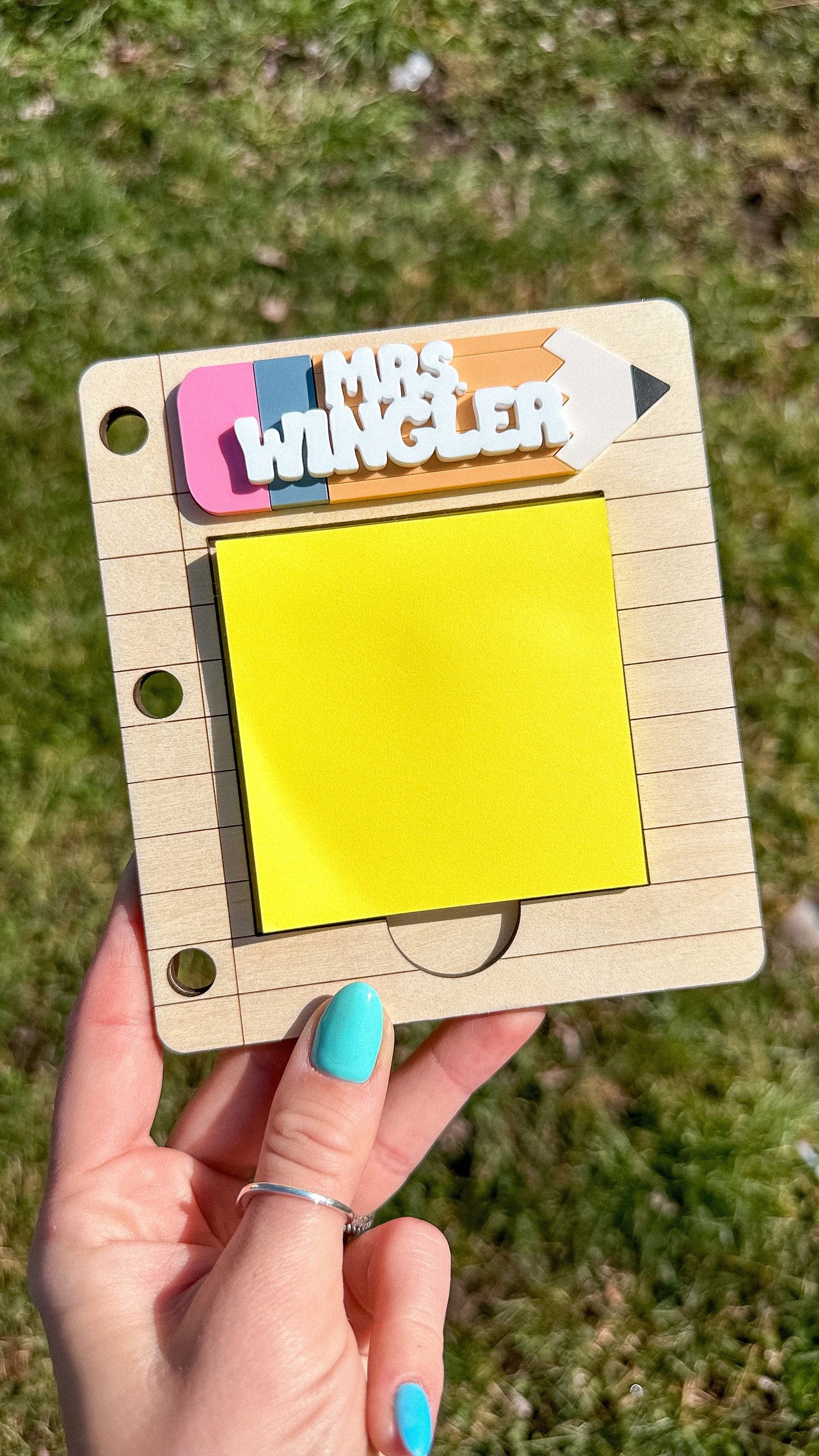 Teacher Appreciation Gifts Sticky Note Holder Teacher Gift Appreciation ...