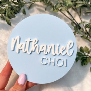 Custom Acrylic Baby Name Sign: 3D Nursery Decor - Etsy