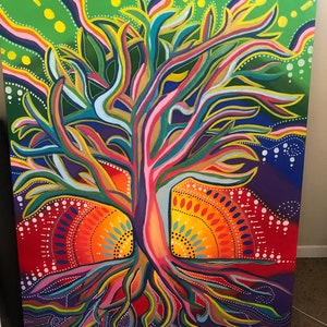 Tree of Life Painting Large - Acrylic on Canvas - Etsy